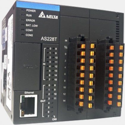 Sterownik PLC produkcji Delta Electronics o symbolu AS228T-A ...